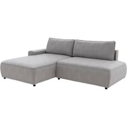 Trendmanufaktur Ecksofa &raquo;Fordon II, Schlafsofa mit Bettkasten, Couch in L-Form, Breite 250 cm&laquo; in Struktur fein LEO, haustierfreundlich, schlamm, 