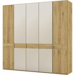 Musterring Dreht&uuml;renschrank &raquo;Savona, Kleiderschrank, Schrank, Garderobe, teilmassiv Eiche&laquo; mit T&uuml;rd&auml;mpfern, mit Spiegel oder Glas, extra B&ouml;den, MADE IN GERMANY, 