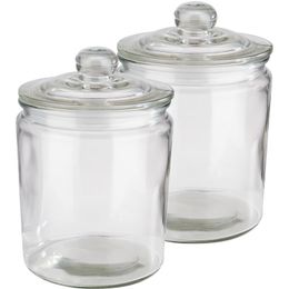 APS Vorratsglas Set, 2 Stk. tlg. &Oslash; 14 cm, 2 Liter transparent