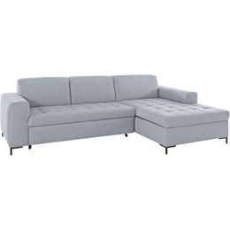 OTTO products Ecksofa &raquo;Grazzo, zeitlos & elegant, moderne Sitzheftung, Breite 266cm, L-Form&laquo; hochwertige Stoffe aus recyceltem Material, Steppung im 