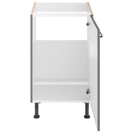 Optifit Sp&uuml;lenschrank &raquo;Elga&laquo; mit Soft-Close-Funktion, h&ouml;henverstellbaren F&uuml;&szlig;en, Breite 50 cm grau Holzwerkstoff