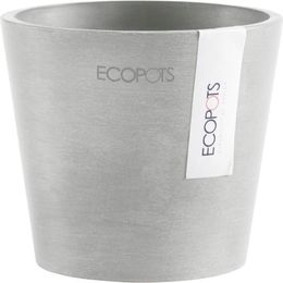 Ecopots Blumentopf &raquo;AMSTERDAM Mini White Grey&laquo; BxTxH: 10,5x10,5x9,2 cm grau Kunststoff
