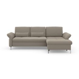 Home Affaire Ecksofa &raquo;Palm Beach L-Form&laquo; Federkern, mit Sitztiefenverstellung, wahlweise mit Bettfunktion braun 100%Polyester
