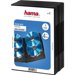 Hama DVD-H&uuml;lle &raquo;DVD-Leerh&uuml;lle Quad Box, 5er-Pack, Schwarz&laquo; schwarz Polypropylen