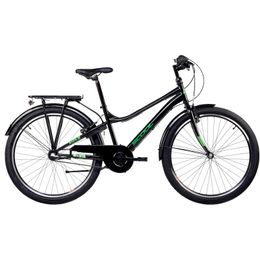 S'COOL S&rsquo;COOL Jugendfahrrad &raquo;S'COOL troX&laquo; 3 Gang Shimano Nabenschaltung 26 Zoll, Jugendliche, mit Gep&auml;cktr&auml;ger und Schutzblech schwarz Jugendfahrrad