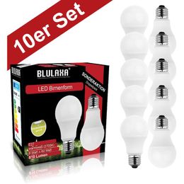 Blulaxa LED-Leuchtmittel &raquo;SMD Multi&laquo; E27 10 Stk. Warmwei&szlig; 10er-Set, Promotion-Pack A60, SMD, klar wei&szlig;