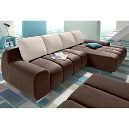 Home Affaire Ecksofa &raquo;Bono L-Form&laquo; wahlweise mit Bettfunktion orange Luxus-Microfaser ALTARA NUBUCK (100% Polyester);Luxus-Microfaser ALTARA NUBUCK (