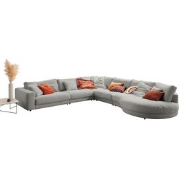 3C Candy Ecksofa &raquo;Enisa II, bequem und komfortabel, Mega Familiensofa, L-Form&laquo; incl. 3 Flatterkissen, wahlweise mit Flecken-Schutz-Bezug Easy care 