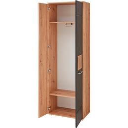 Innostyle Garderobenschrank &raquo;Fun Garderobenschrank, 65x195x38cm (B/H/T)&laquo; 1 Stk. tlg. 2 t&uuml;rig, 3 Einlegeb&ouml;den, Softclose, ABS Kantenschutz schwarz Holzwerkstoff,