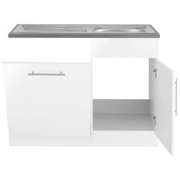 Wiho-K&uuml;chen wiho K&uuml;chen Sp&uuml;lenschrank &raquo;"Cali"&laquo; 110 cm breit, inkl. T&uuml;r/Sockel f&uuml;r Geschirrsp&uuml;ler wei&szlig;