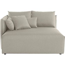 OTTO home Ottomane &raquo;N&ouml;re&laquo; kurzes Lounge-Modul - zum Zusammenstellen, Breite 138 cm, Tiefe 128 cm beige 100% Polyester