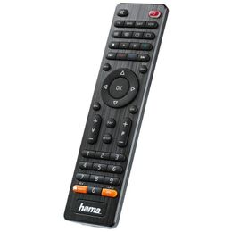 Hama Universal-Fernbedienung &raquo;Universal Ersatzfernbedienung f. 4 Ger&auml;te (z.B. TV,DVD) 10m Reichweite&laquo; schwarz Vorprogrammiert f&uuml;r viele Marken, z.B. LG, 
