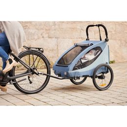 hauck Fahrradkinderanh&auml;nger &raquo;2in1 Bike Trailer und Buggy Dryk Duo Plus, black&laquo; f&uuml;r 2 Kinder; inklusive Deichsel schwarz Fahrradkinderanh&auml;nger