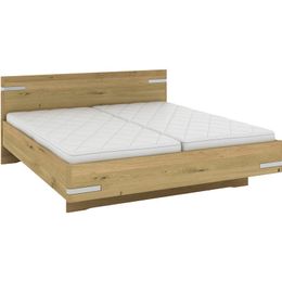Musterring Holzbett &raquo;Savona, Bettgestell, Bettrahmen, teilmassiv Bianco-Eiche&laquo; Belastbarkeit 220 Kg, 4-fache Liegeh&ouml;henverstellung, MADE IN GERMANY, Kopfteil in 