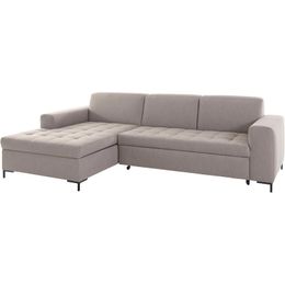 OTTO products Ecksofa &raquo;Grazzo, zeitlos & elegant, moderne Sitzheftung, Breite 266cm, L-Form&laquo; hochwertige Stoffe aus recyceltem Material, Steppung im 