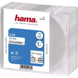 Hama CD-H&uuml;lle &raquo;CD Leerh&uuml;lle Slim, 10er-Pack, Transparent, Schutzh&uuml;lle, Schutzcase&laquo; transparent Kunststoff