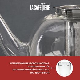 Teekanne &raquo; Le Teapot&laquo; 1,5 l 1 Stk. tlg. aus Glas mit losem Blatt und Teesieb transparent Borosilikatglas, Cromargan Edelstahl Rostfrei 18/10