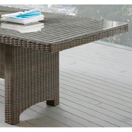 Destiny Gartentisch &raquo;LUNA&laquo; (165x75x90cm), Aluminium, Polyrattan grau