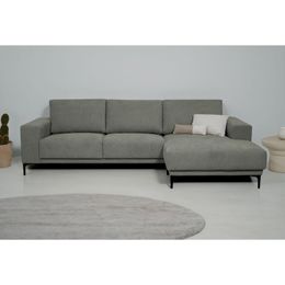 OTTO home Ecksofa &raquo;Xander, L-Form,&laquo; Breite 280 cm, Soft-Touch Chenille, schwarze Metallf&uuml;&szlig;e gr&uuml;n 90% PES, 10% NY