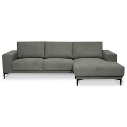 OTTO home Ecksofa &raquo;Xander, L-Form,&laquo; Breite 280 cm, Soft-Touch Chenille, schwarze Metallf&uuml;&szlig;e gr&uuml;n 90% PES, 10% NY