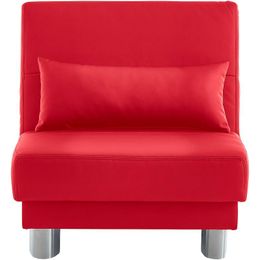 Home Affaire Schlafsofa &raquo;Gina&laquo; mit einem Handgriff vom Sofa zum Bett rot 100% PU