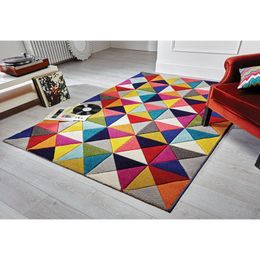 FLAIR RUGS Teppich &raquo;SAMBA&laquo; 10 mm H&ouml;he Handgeschnitzt bunt Kunstfaser