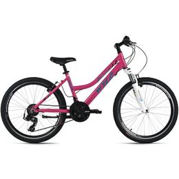WYLD Kinderfahrrad &raquo;Girls 24" Mistral Pink 18 G&auml;nge RH 38 cm - Ab 8 Jahre&laquo; 18 Gang Kettenschaltung Kinderfahrrad