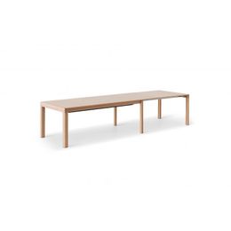 Esstisch &raquo;Join XXL, ausziehbar 220-541cm, mit 6 Einlegeplatten - bis 18 Personen&laquo; Massivholz/Laminat - besonders stabil, skandinavisches Design beige 