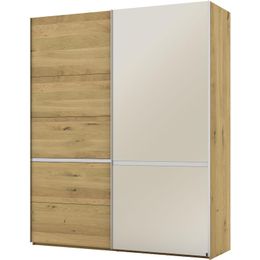 Musterring Schwebet&uuml;renschrank &raquo;Savona, Kleiderschrank, Schrank, Garderobe, mit Schiebet&uuml;ren&laquo; Teilmassiv Bianco-Eiche, mit Spiegel oder Glas, MADE IN GERMANY, 