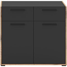 Home Affaire Kommode &raquo;MUSTA, Breite: 95cm, 2 Schubk&auml;sten, 2 T&uuml;ren, 4 F&auml;cher&laquo; Anrichte, Sideborad, Highboard, Schrank, Schuhkommode, Flurkommode FSC -
