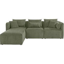 OTTO home Ecksofa &raquo;N&ouml;re L-Form&laquo; 3 Teile, in vielen Bezugsqualit&auml;ten und Farben. Modulteile s. "N&ouml;re" gr&uuml;n 92% Polyester, 8% Polyamid
