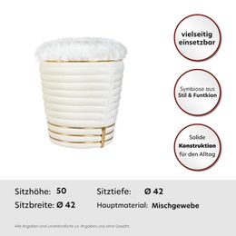 Kayoom Sitzhocker &raquo;Hocker Doric, trendiger Look, &auml;sthetische Farbgebung, sch&ouml;ne Steppung&laquo; 1 Stk. tlg. komfortabel, hochqualitativ, pflegeleicht, hochwertige 