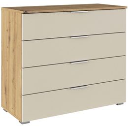 OTTO home Schubkastenkommode &raquo;Sideboard Schubladenkommode AGORDO mit Dekor- oder Hochglanzfront&laquo; in zwei Griff-Farben, Breite 80 cm, vier gro&szlig;e und 