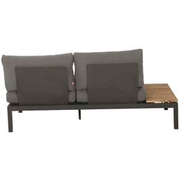 siena GARDEN Loungesofa &raquo;Alvida&laquo; Loungebank rechts, 2-Sitzer, BxTxH: 175x84x70 cm grau Bezug: 100% Polyester