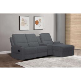 Home Affaire Ecksofa &raquo;NAPORI Multimediasofa, 3er Kinosessel XXL, L-Form, Cord&laquo; Kinosofa mit Relaxfunktion, Getr&auml;nkehalter, Staufach und Staukasten 