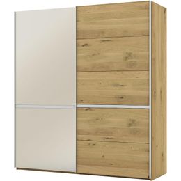 Musterring Schwebet&uuml;renschrank &raquo;Savona, Kleiderschrank, Schrank, Garderobe, mit Schiebet&uuml;ren&laquo; Teilmassiv Bianco-Eiche, mit Spiegel oder Glas, MADE IN GERMANY, 