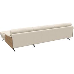 FLEXLUX Ecksofa &raquo;Glow, super bequem durch hochwertigem Sitzaufbau mit Federkern, L-Form&laquo; Modernes skandinavisches Design wei&szlig; 100% Echteder