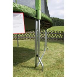 Stamm Sports Gartentrampolin &raquo;SS-GT&laquo; &Oslash; 244 cm 2 Stk. tlg. Anti-Roll-Over-Schutz, farbig verkleidete Netzpfosten gr&uuml;n Gartentrampolin
