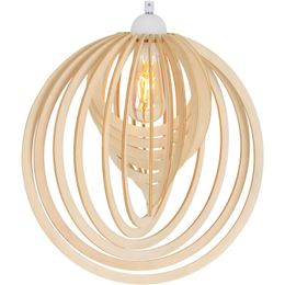 N&auml;ve n&auml;ve Pendelleuchte &raquo;Armella&laquo; E27 1 Stk. Holz hellbraun, exkl. 1x E27 max. 40 W, H: ca. 145cm / D: ca. 40cm beige