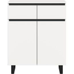Home Affaire Kommode &raquo;TOMA, H&ouml;he: 99cm, mit Metall-Kufen-Fu&szlig;, 2 T&uuml;ren, 2 Schubk&auml;sten&laquo; Anrichte, Sideboard, Schrank, Board, Highboard FSC -