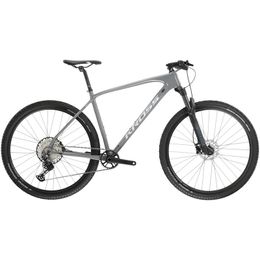 Mountainbike &raquo;KROSS MTB Hardtail Level 8.0 29" grau 12 G&auml;nge&laquo; 12 Gang Shimano DEORE M6100 Schaltwerk Kettenschaltung mit Carbon-Rahmen und -Gabel grau