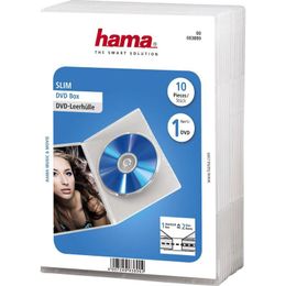Hama DVD-H&uuml;lle &raquo;DVD-Leerh&uuml;lle Slim, 10er-Pack, Transparent&laquo; transparent Polypropylen Mit Folie f&uuml;r die Fixierung des Covers