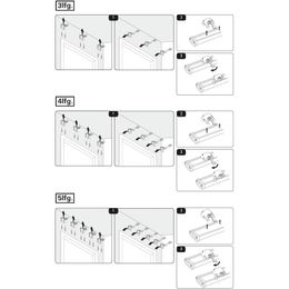Gardinia Fl&auml;chenvorhangschiene &raquo;Komfort Komplett-Set 3-l&auml;ufig&laquo; 3-l&auml;ufig wei&szlig;