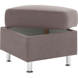 Sit & More sit&more Hocker &raquo;Cardoso&laquo; grau Luxus-Microfaser (90% Polyester, 10% Polyamid);Flachgewebe (100% Polyester);Struktur (100% Polyester)