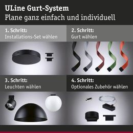 Paulmann H&auml;ngeleuchte &raquo;ULine Gurt Belt Basisset 5m max. 60W Schwarz&laquo; 10 Stk. schwarz