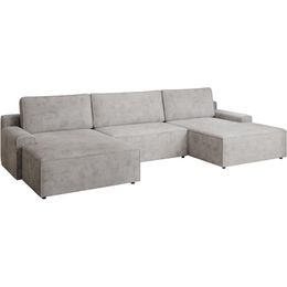 Trendmanufaktur Wohnlandschaft &raquo;Challenge, Schlafsofa mit Bettkasten, Couch in U-Form, Breite 333 cm&laquo; XXL Sofa mit Bettkasten & Schlaffunktion, auch 
