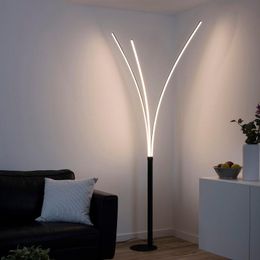 JUST LIGHT Stehlampe &raquo;MAJA&laquo; LED-Board 1 Stk. Warmwei&szlig; LED, Schalter, Kippschalter schwarz