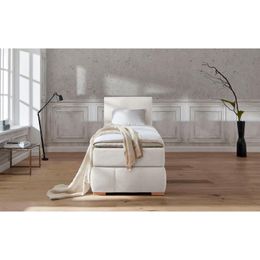 Home Affaire Boxspringbett &raquo;Wehma&laquo; inkl. Topper in 3 verschiedenen Matratzen, auch in Samtstoff beige Struktur fein (100% Polyester)