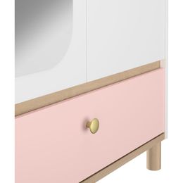 Kleiderschrank &raquo;Romy&laquo; 1 Stk. tlg. Elegantes Design f&uuml;r eine sanfte und feminine Atmosph&auml;re. rosa Spanplatte