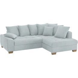Ecksofa &raquo;Nikita II, L-Form&laquo; Wahlweise mit Bettfunktion & Bettkasten grau Novaclean Avanti (100% Polyester)